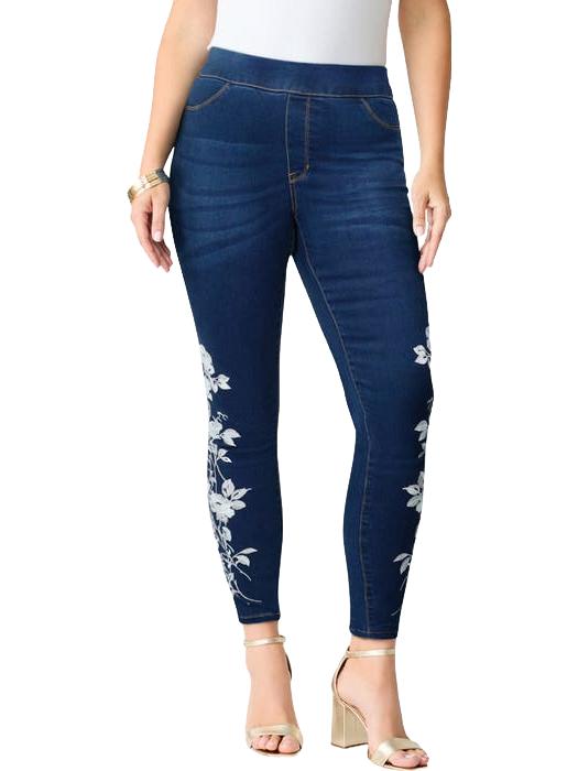 ROAMAN'S 360° Stretch Embellished Jeggings